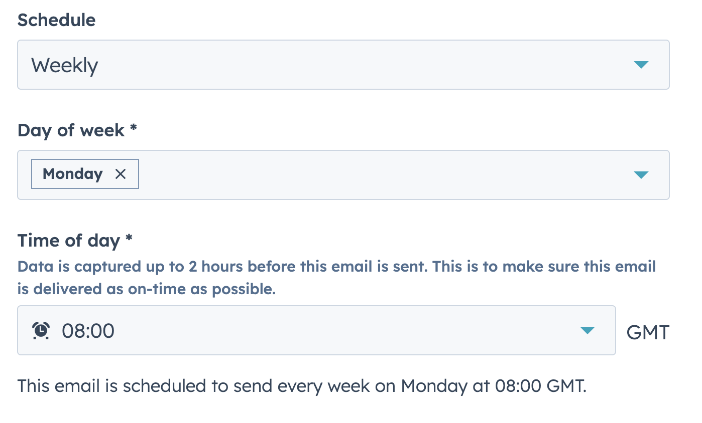 HubSpot Reporting: How to automatically email reports and dashboards